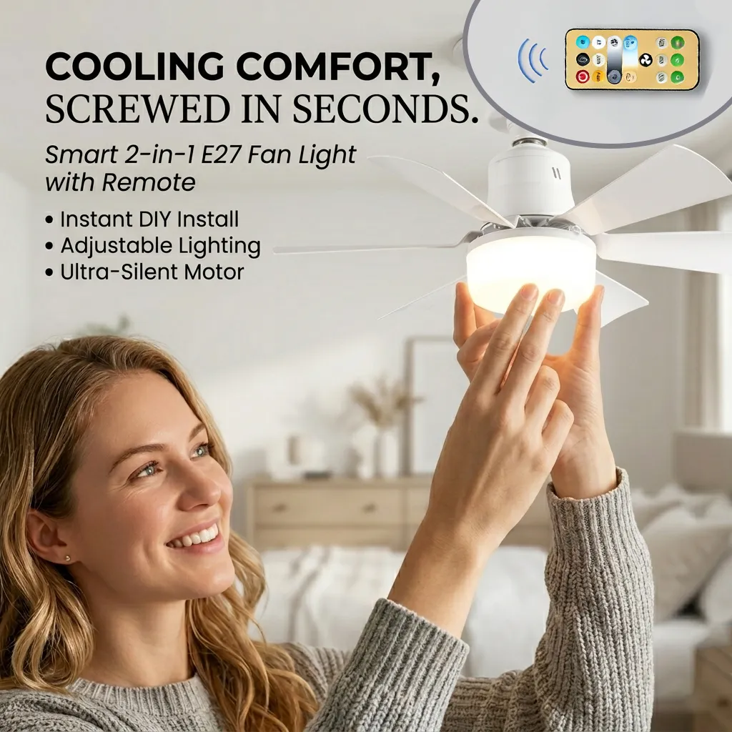 Silent Mini Fan Light: Enjoy a gentle breeze and bright LED light ...